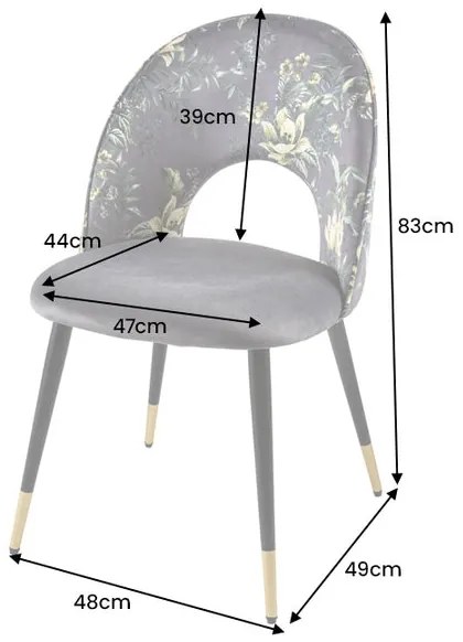 Invicta Jídelní židle BOUTIQUE šedá 41703