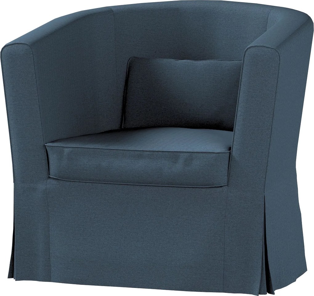 Potah na křeslo IKEA Ektorp Tullsta barva modrá látka pletený vzor