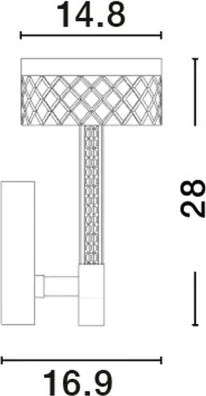 Nástěnné LED svítidlo NOVA LUCE BION 8W 3000K 9186946