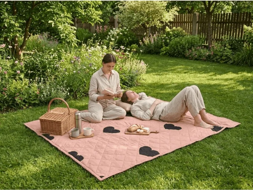 Letní přikrývka HEARTIX 140x200 cm, oranžová