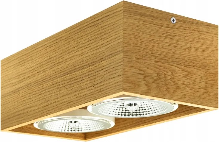 Spot Stropní Svítidlo na omítku Led Dubová lampa GU10 Halogenová 27x15 CM