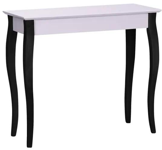 Světle růžový konzolový stolek s černými nohami Ragaba Lilo, šířka 85 cm