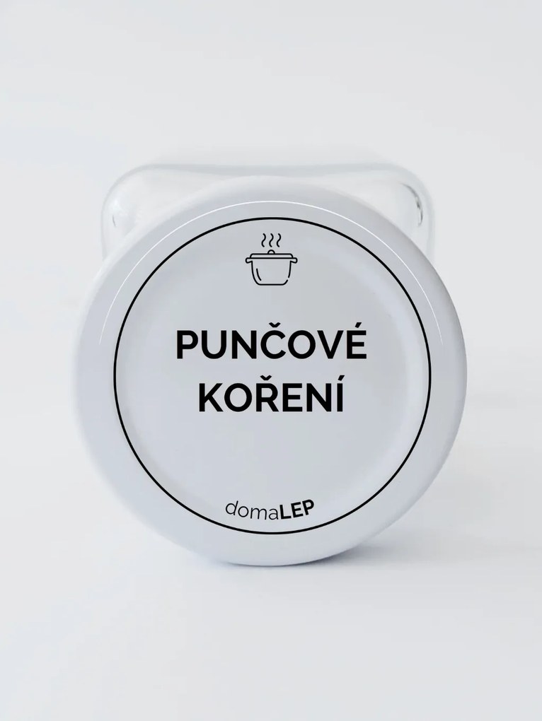 Samolepka na kořenky PUNČOVÉ KOŘENÍ průhledná 5 cm tučné písmo