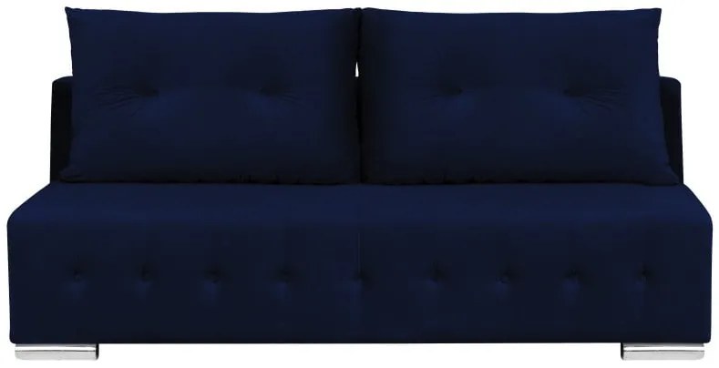 Tmavě modrá třímístná rozkládací pohovka s úložným prostorem Melart Robert