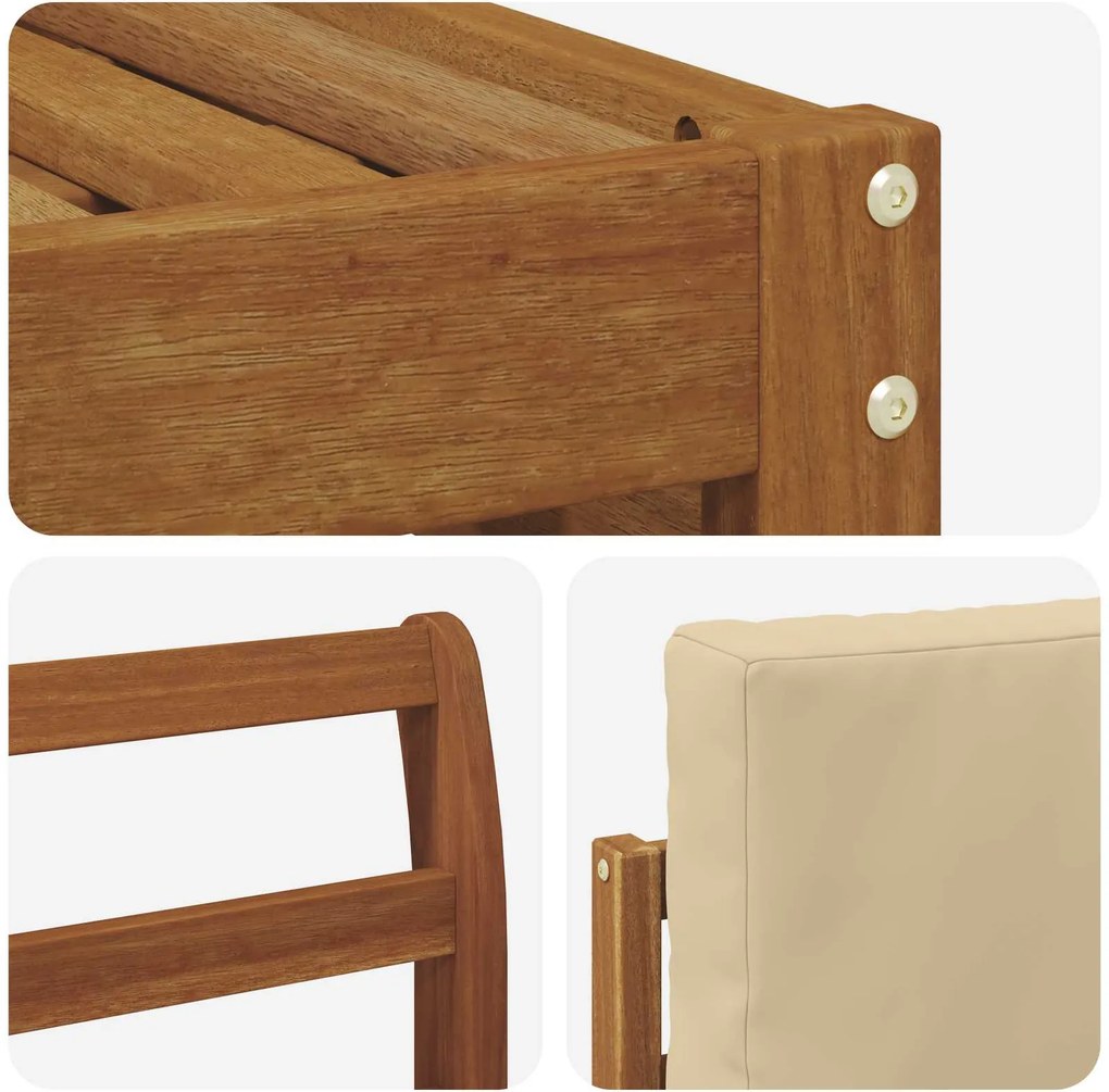 Venkovní pohovková souprava 8 ks Přirozená a Béžová 3375293