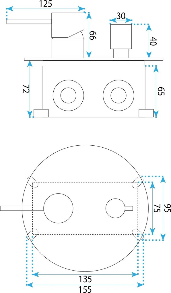 Rea Lungo Stripe, podomítková sprchová souprava + BOX, broušená ocel, REA-P9493