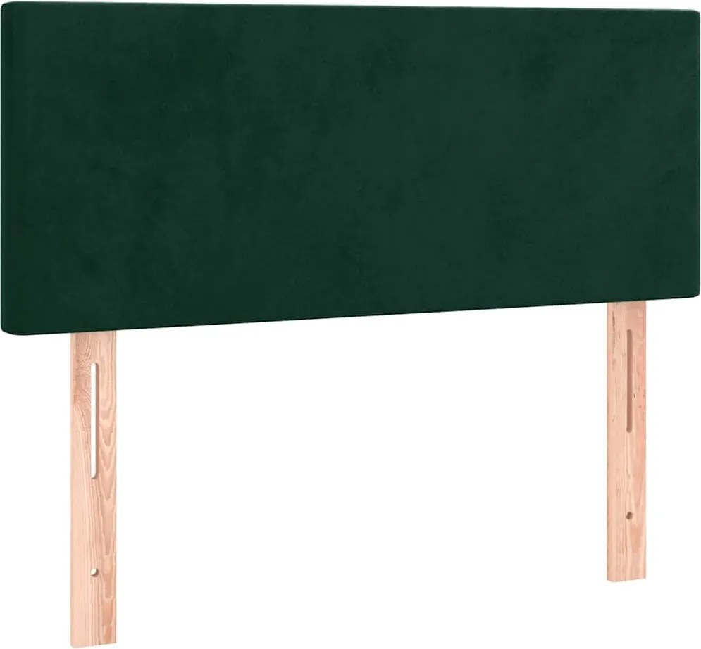 Box spring postel s matrací tmavě zelená 120x190 cm samet 3269828