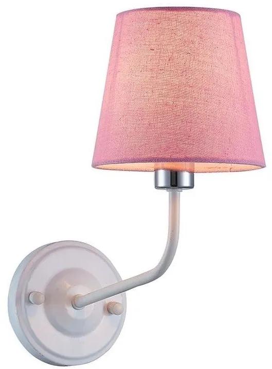 Růžové nástěnné svítidlo York Ledea pro žárovku 1x E14