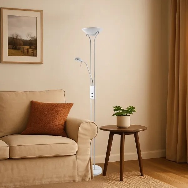 Brilagi - Stmívatelná stojací lampa SCARLETT 1xR7s/230W/230V + 1xG9/40W bílá