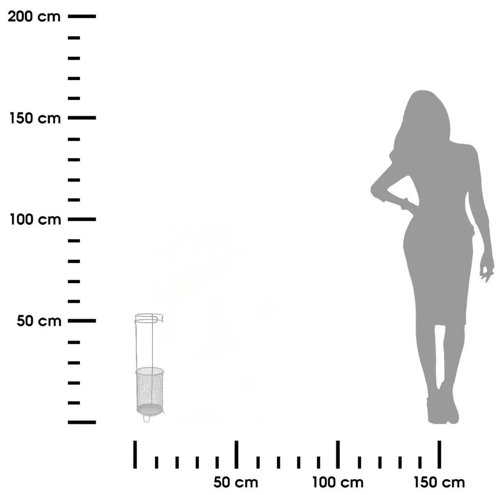 Kovový stojan na deštníky June White, 50x18 cm