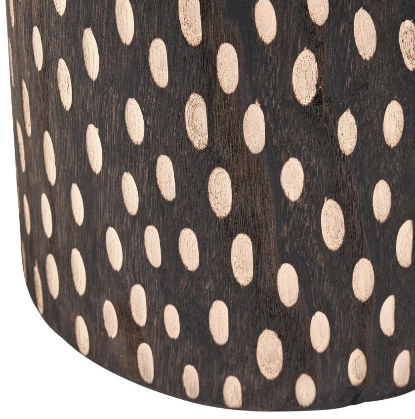 Hoorns Hnědý dřevěný odkládací stolek Pierre 30 cm