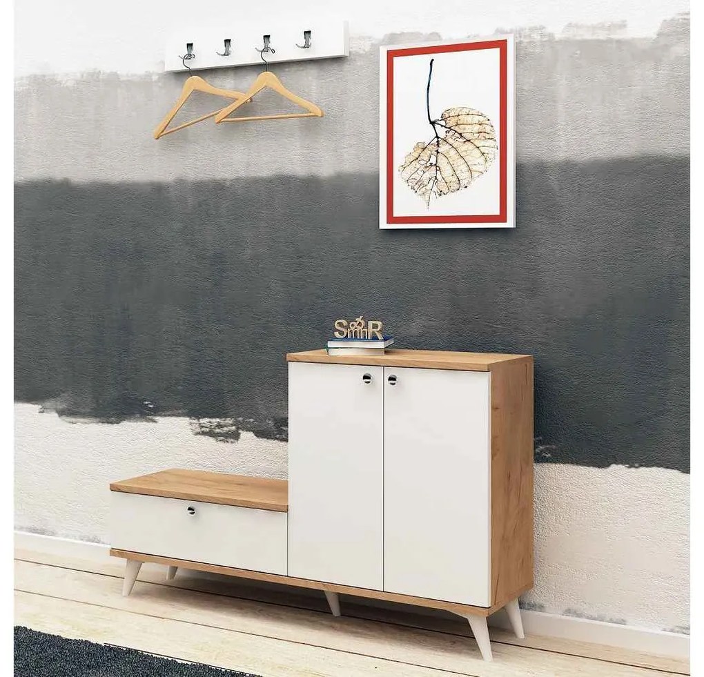 Designová předsíňová sestava Dally dub bílý