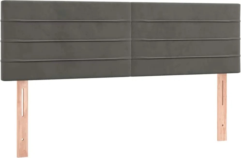 Box spring postel s matrací tmavě šedý 140 x 190 cm samet 3127548