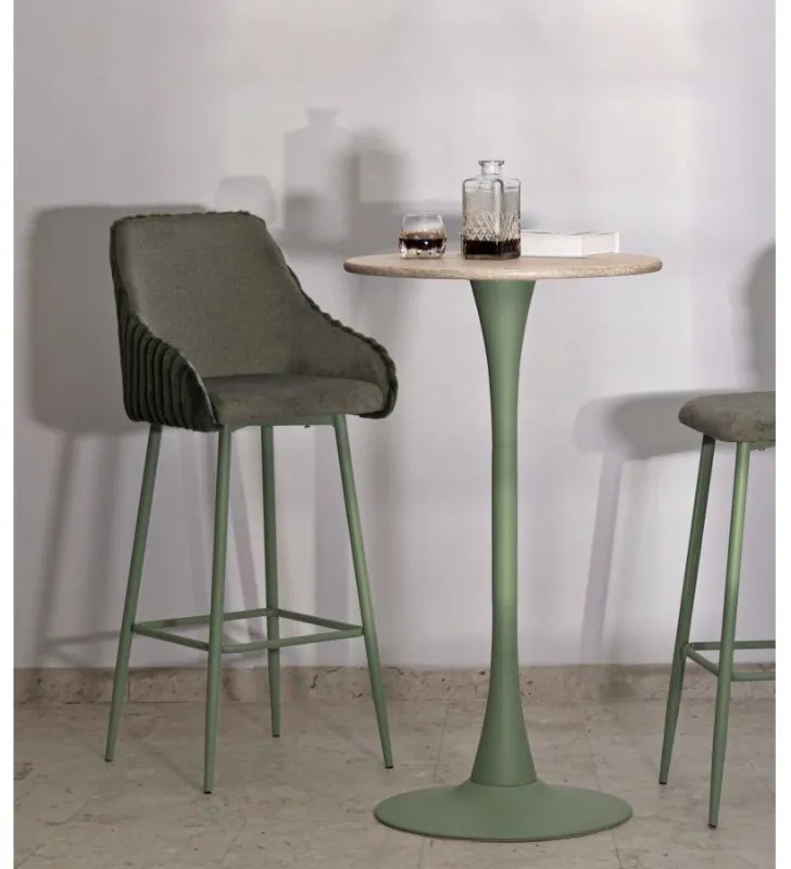 Designová barová židle Bechora zelená