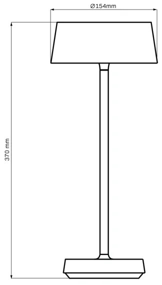 LED Stmívatelná stolní lampa CASABLANCA LED/3,4W/5V USB 3600 mAh IP44 bílá