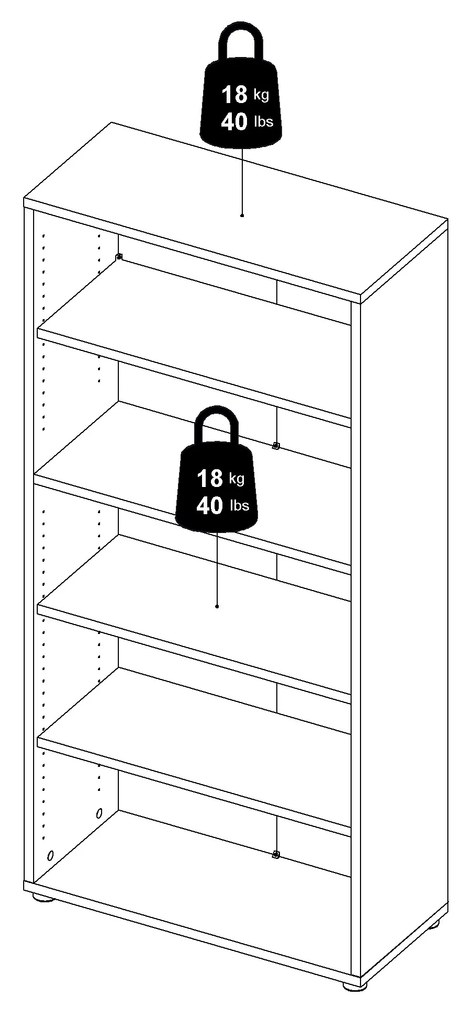 Knihovna Prima 80420 bílá