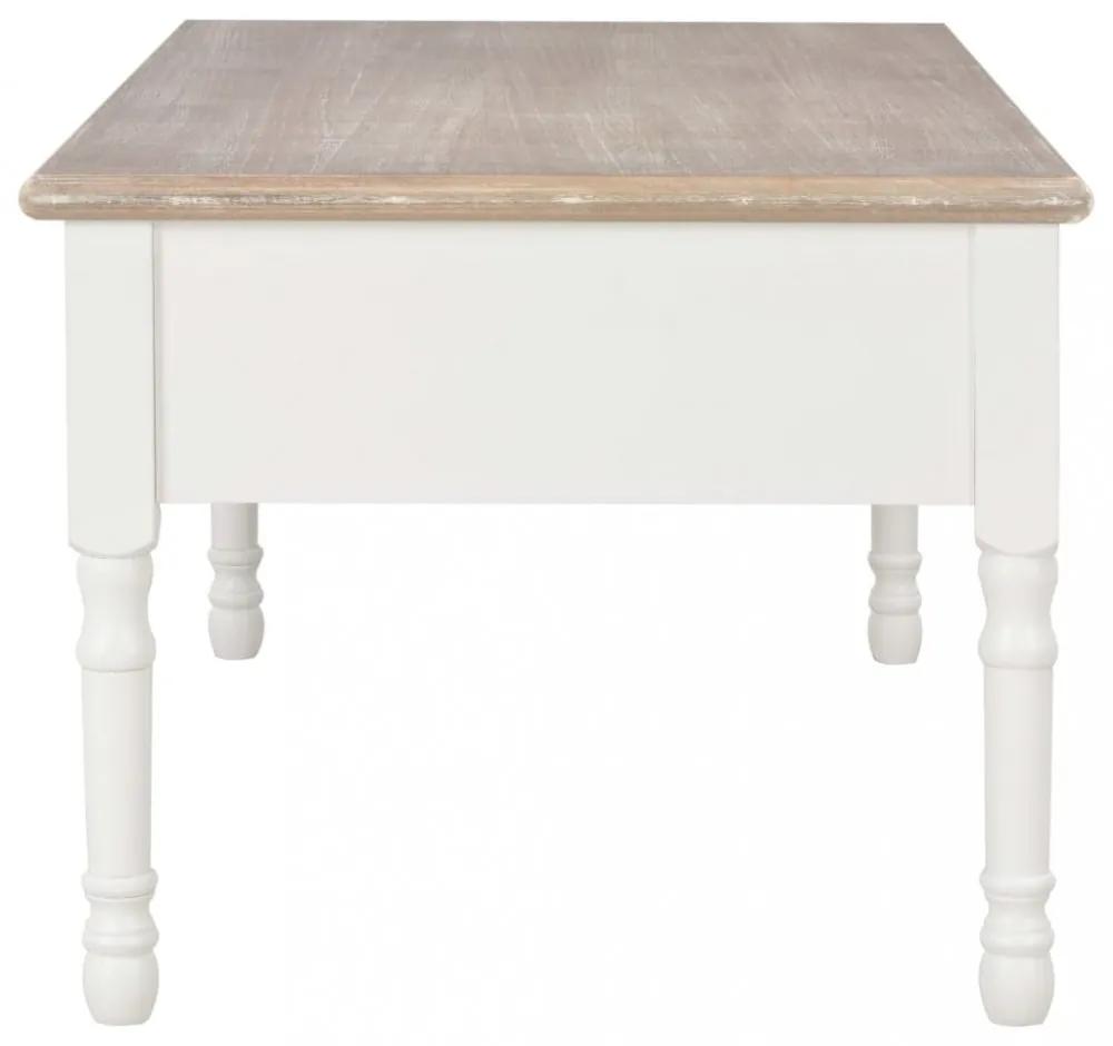 Konferenční stolek dřevo Dekorhome Bílá