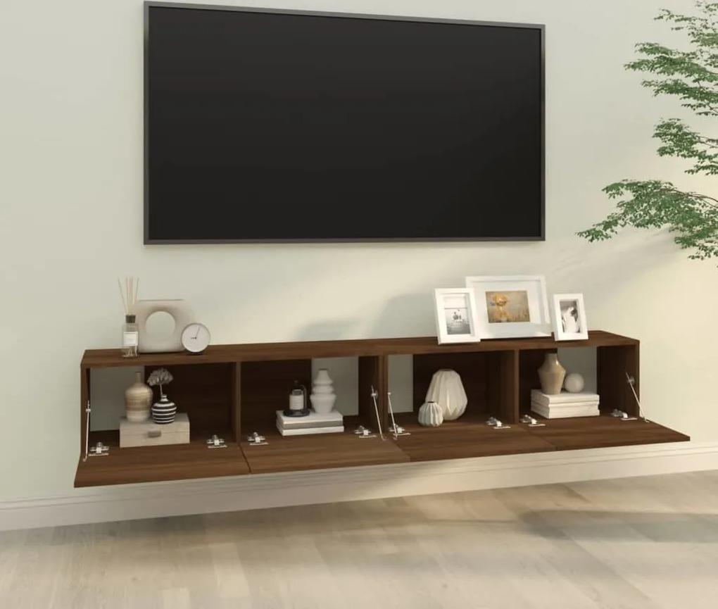 vidaXL Nástěnné TV skříňky 2 ks 100 x 30 x 30 cm kompozitní dřevo [820468] Barva: Bílá