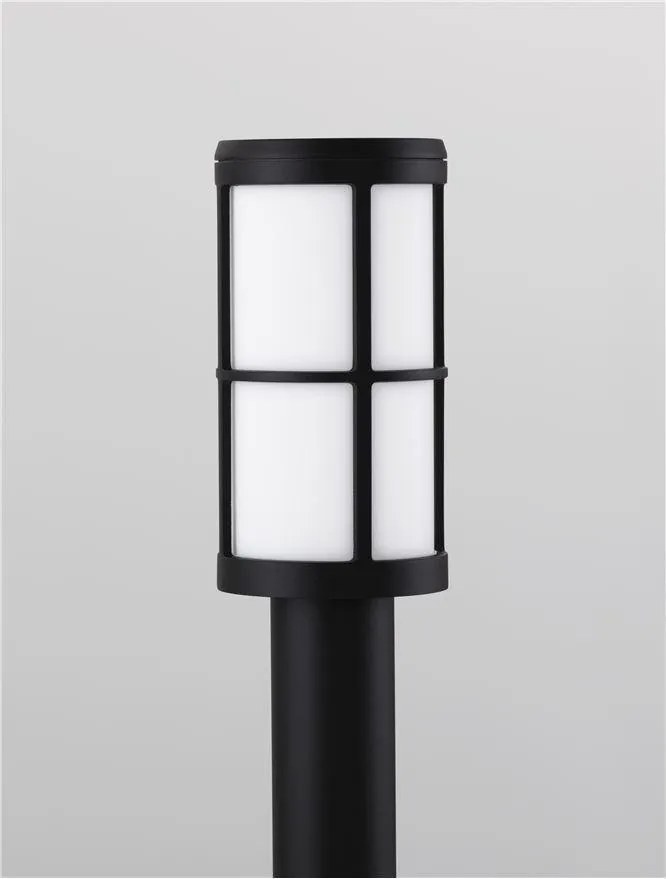 NV 9002860 Venkovní sloupkové svítidlo STONE černý hliník a akryl E27 1x12W 220-240V IP54 bez žárovky - NOVA LUCE