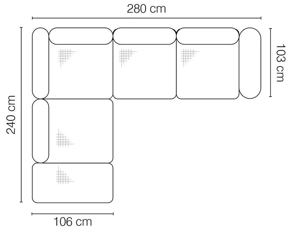 Sedací souprava AREZZA | 240x280 | nerozkládací | VÝBĚR TKANIN