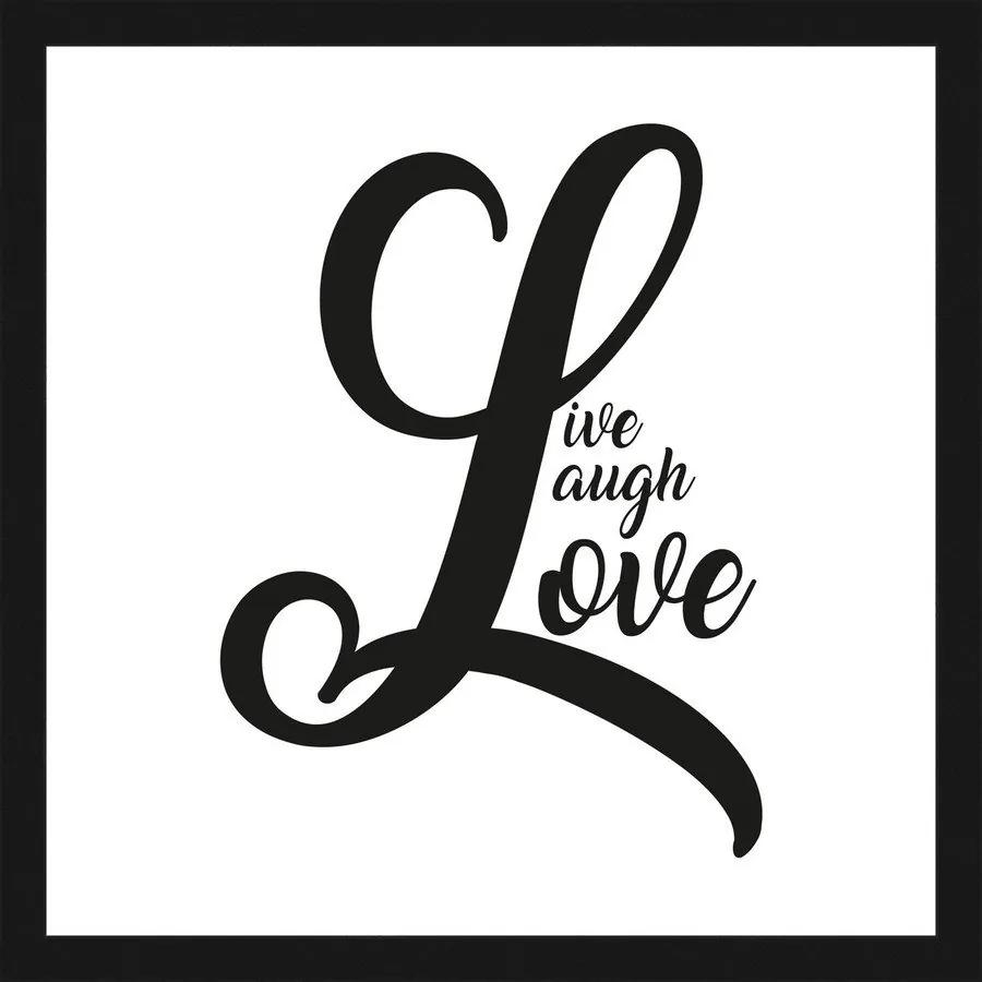 Rámovaný obraz - Live, Laugh, Love