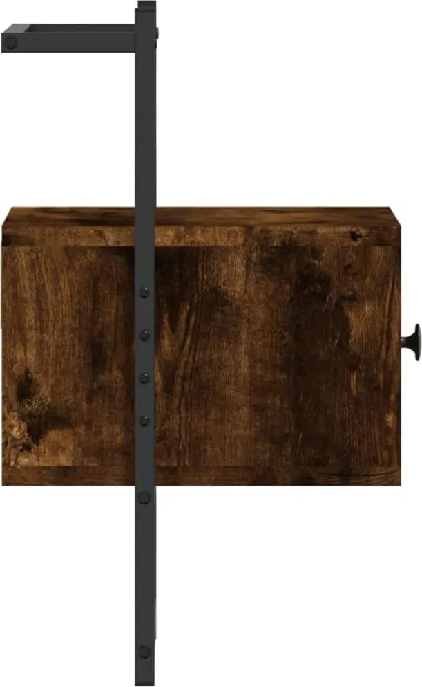 vidaXL Noční stolky nástěnné 2 ks 35 x 30 x 51 cm kompozit [833448] Barva: hnědý dub