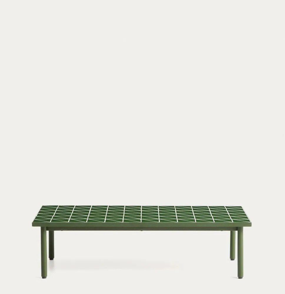 Zahradní konferenční stolek s keramickou deskou 61x122 cm Maurina – Kave Home