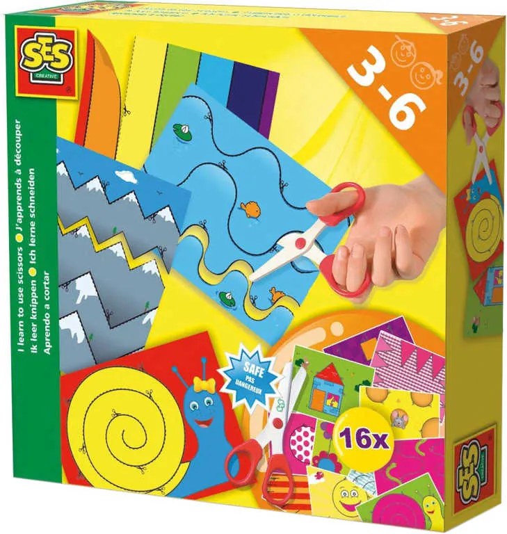 SES CREATIVE Vystřihování pro nejmenší kreativní set s nůžkami 14809