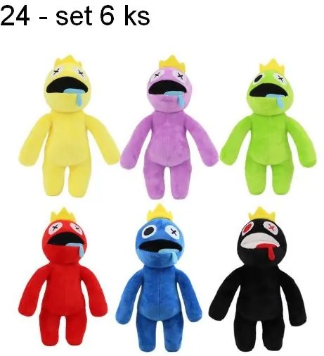 Plyšové hračky Roblox Rainbow Friends Varianta: 24 - set 6 ks