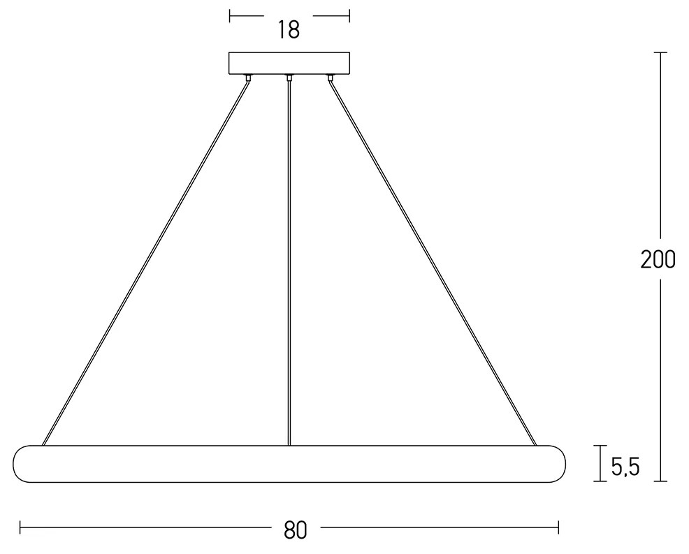 Zambelis 2063 závěsné LED stmívatelné svítidlo kávově hnědá, 60W, 3000K, ø80cm