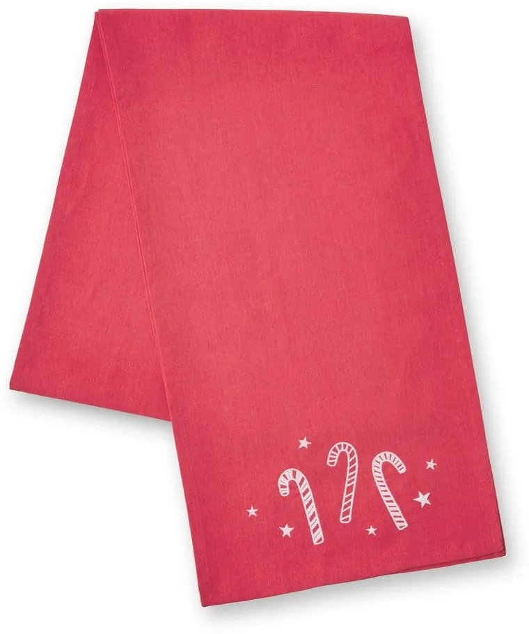 Bavlněný běhoun na stůl s vánočním motivem 32x220 cm Candy Cane – Catherine Lansfield