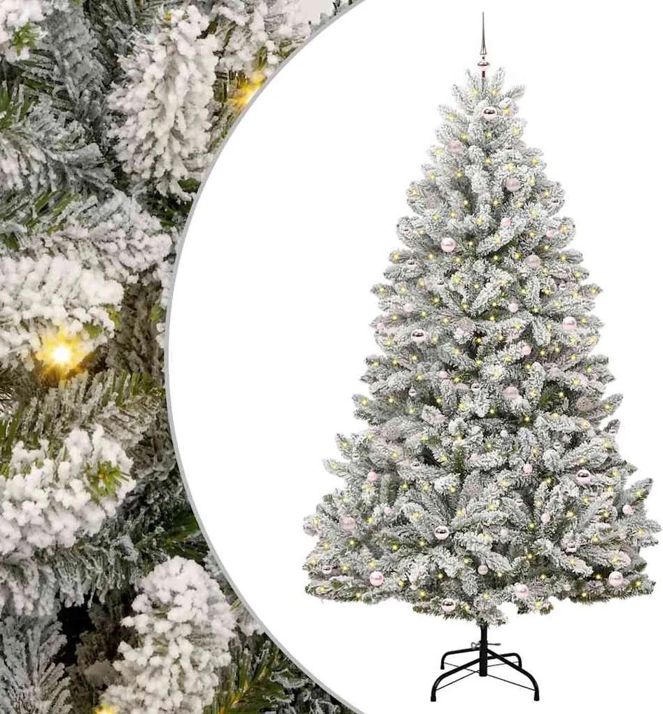 Umělý vánoční stromeček 270 cm 300 LED Teplá bílá PVC a ocel 3395777