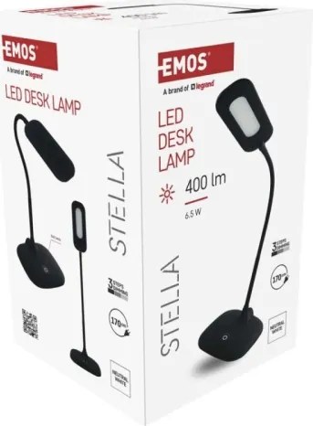 LED stolní lampa STELLA černá EMOS Z7602B
