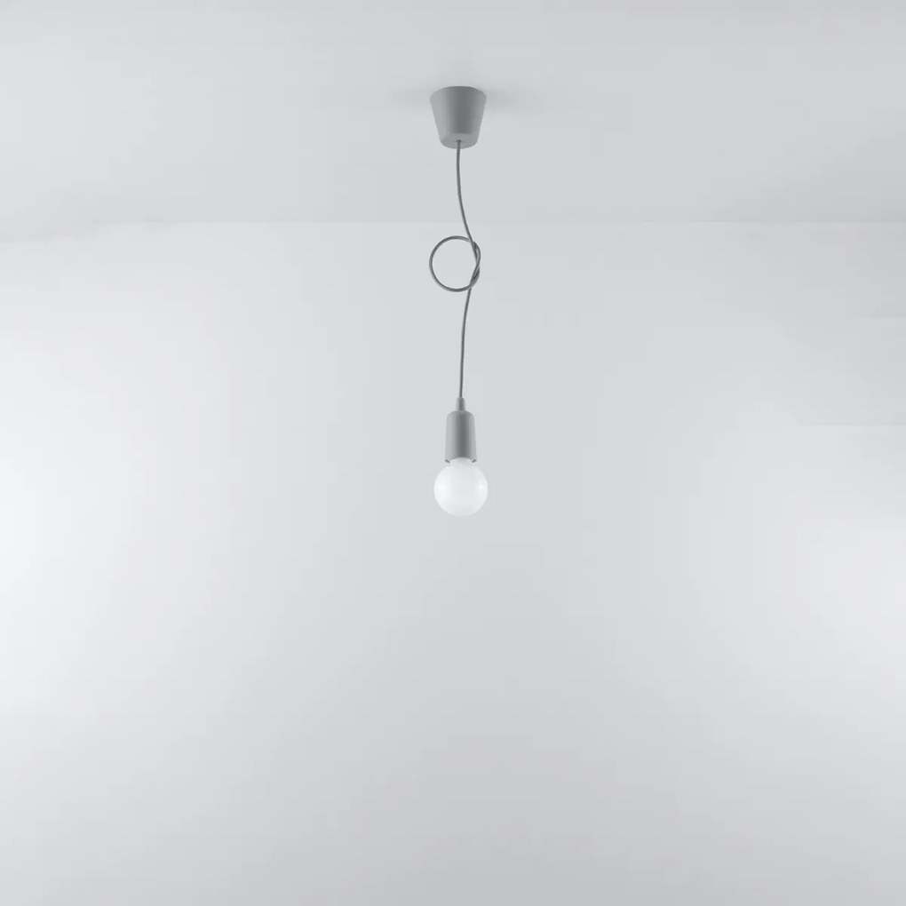 Sollux Lighting Závěsné svítidlo DIEGO 1 šedé