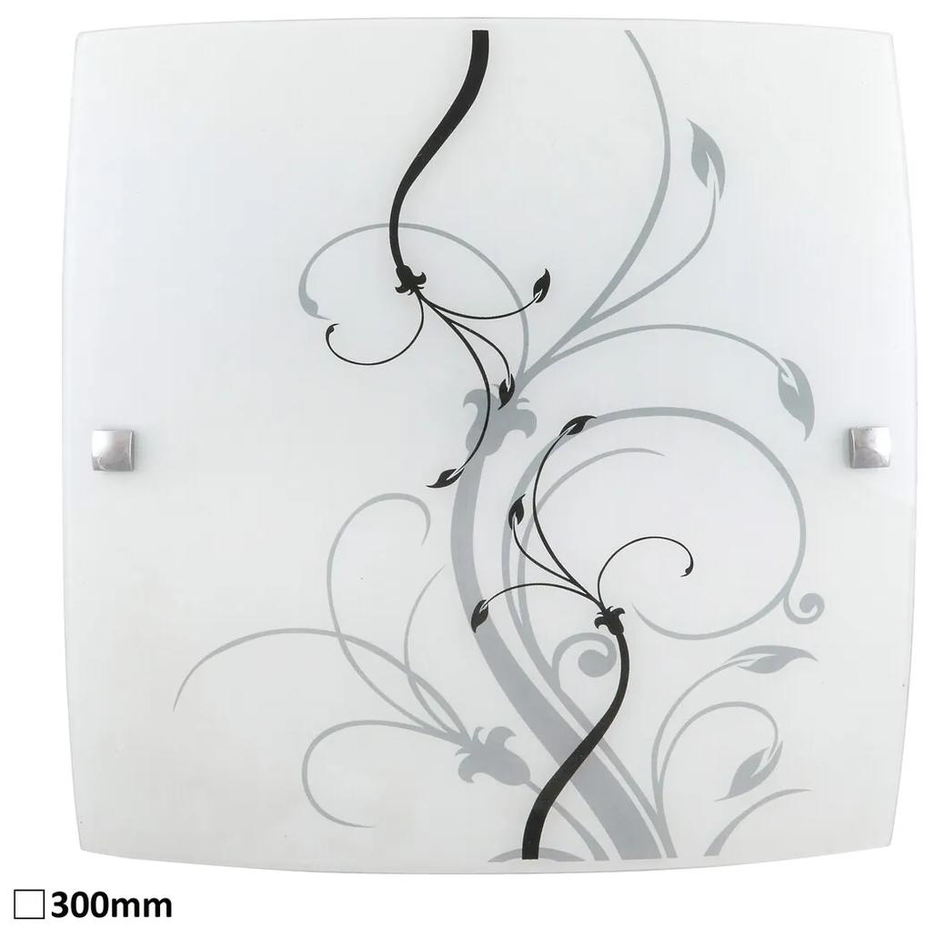 Rabalux 3692 ELINA - Stropní nebo nástěnné svítidlo, skleněné, 1 x E27, 30 x 30cm