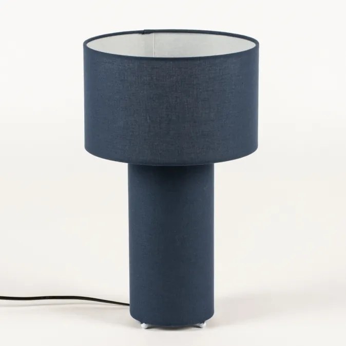 Stolní textilní lampa André Blue