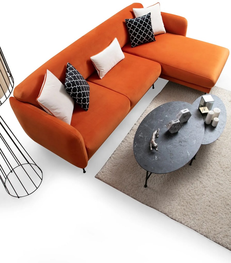 Hanah Home Rohová pohovka SEVILLA pravá oranžová 560ARE1107