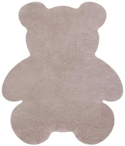 Kusový koberec SHAPE 3146 Medvídek protiskluzový vhodný k praní shaggy růžový Rozměr: 80x96 cm