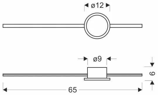 LED Nástěnné svítidlo BATUTA LED/12W/230V zlatá