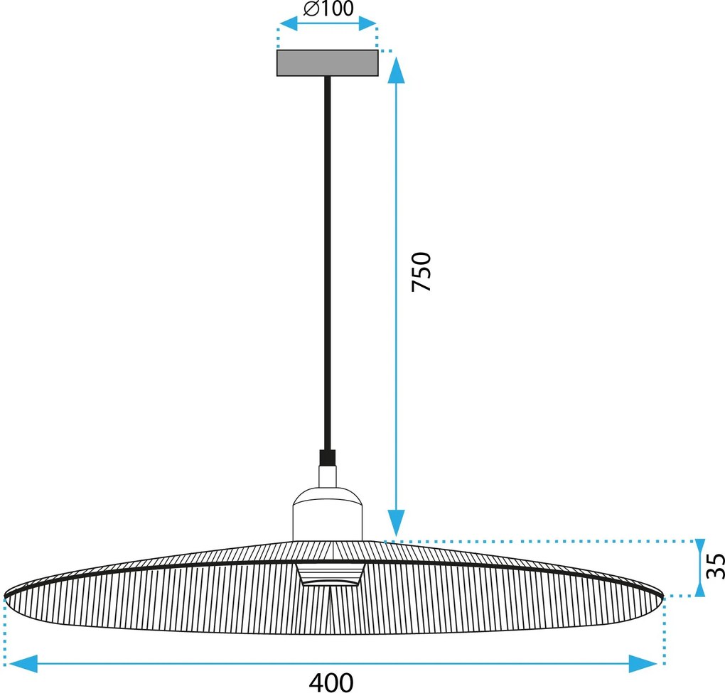 Toolight Toolight, stropní svítidlo 1xE27 APP1311-1CP, hnědá, OSW-00946