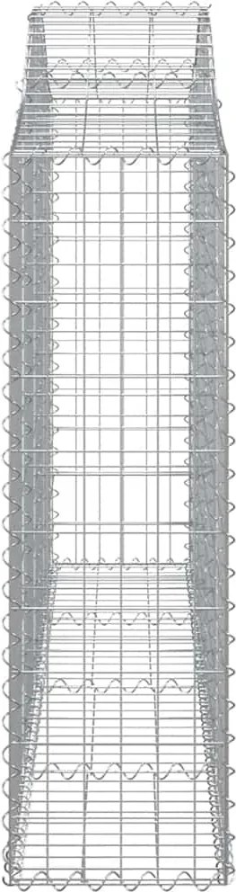 Klenuté gabionové koše 12ks 200x30x100/120cm pozinkované železo 3145440