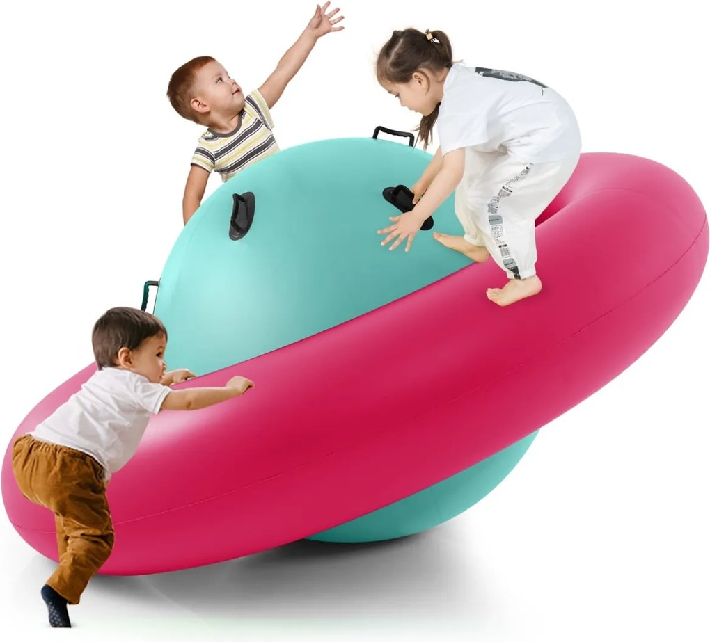Costway Nafukovací kupolová houpačka pro děti 223 cm velká dětská houpačka