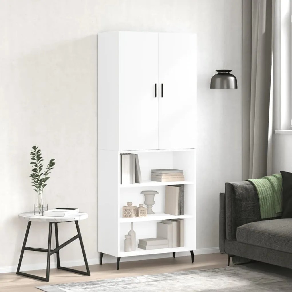 vidaXL Skříň highboard 69,5 x 34 x 180 cm kompozitní dřevo [3196085] Barva: hnědý dub