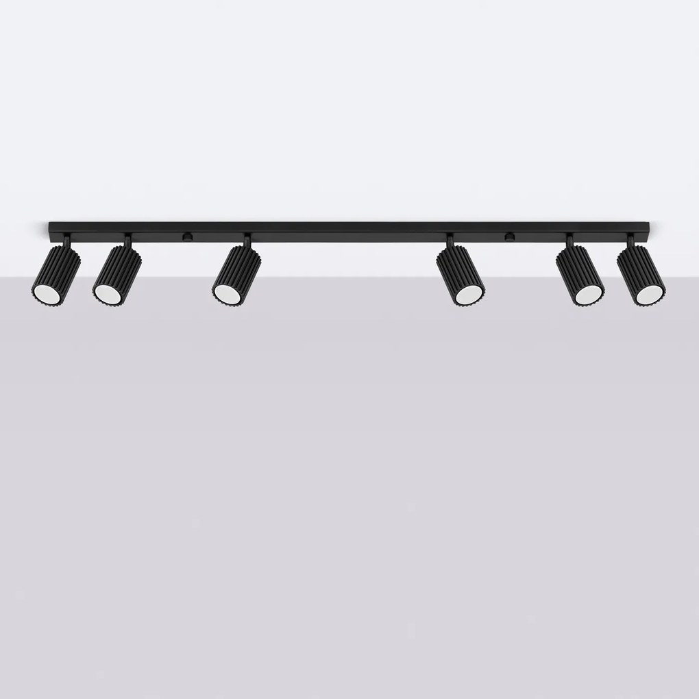 Sollux Lighting Stropní svítidlo KARBON 6L černé