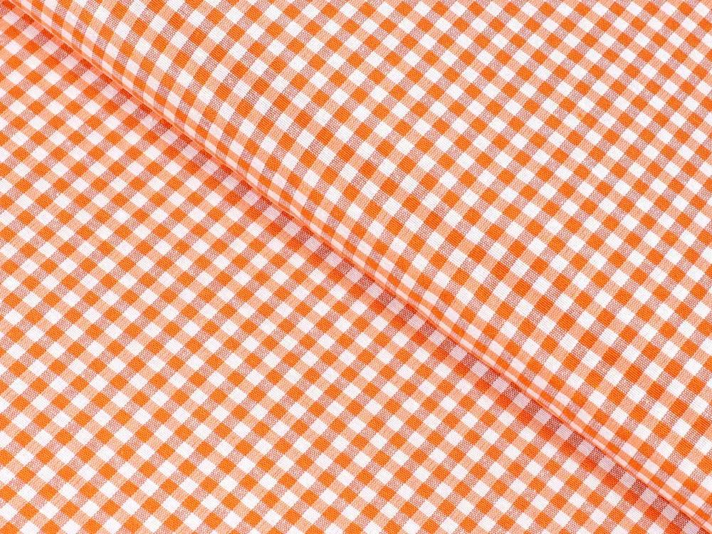 Biante Dekorační čtvercový ubrus Rebeka RE-006 Oranžovo-bílá kostka malá 100x100 cm