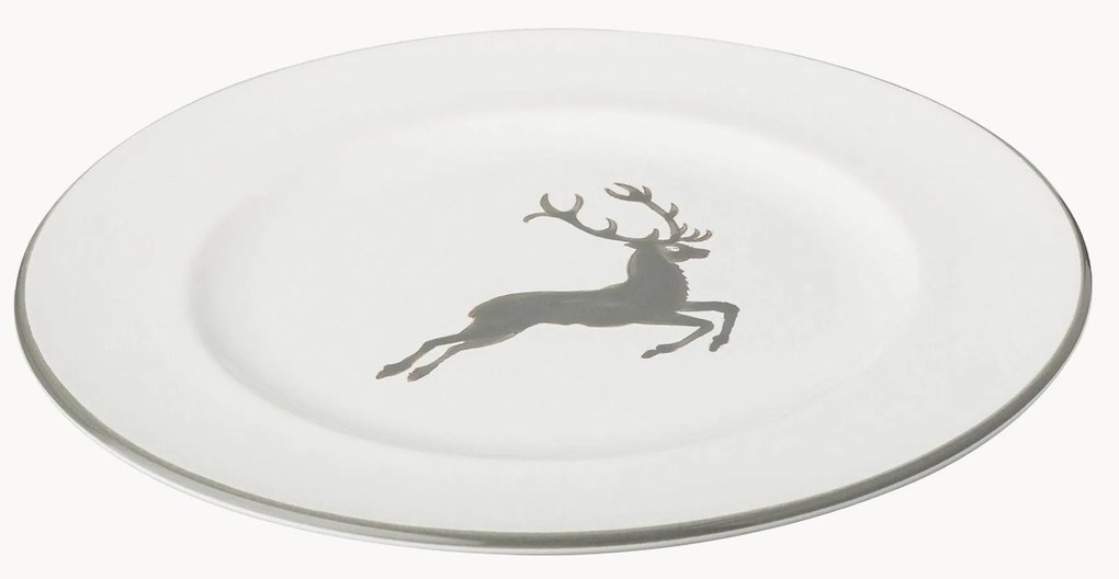 Ručně vyrobený dezertní talíř Gourmet Grey Deer