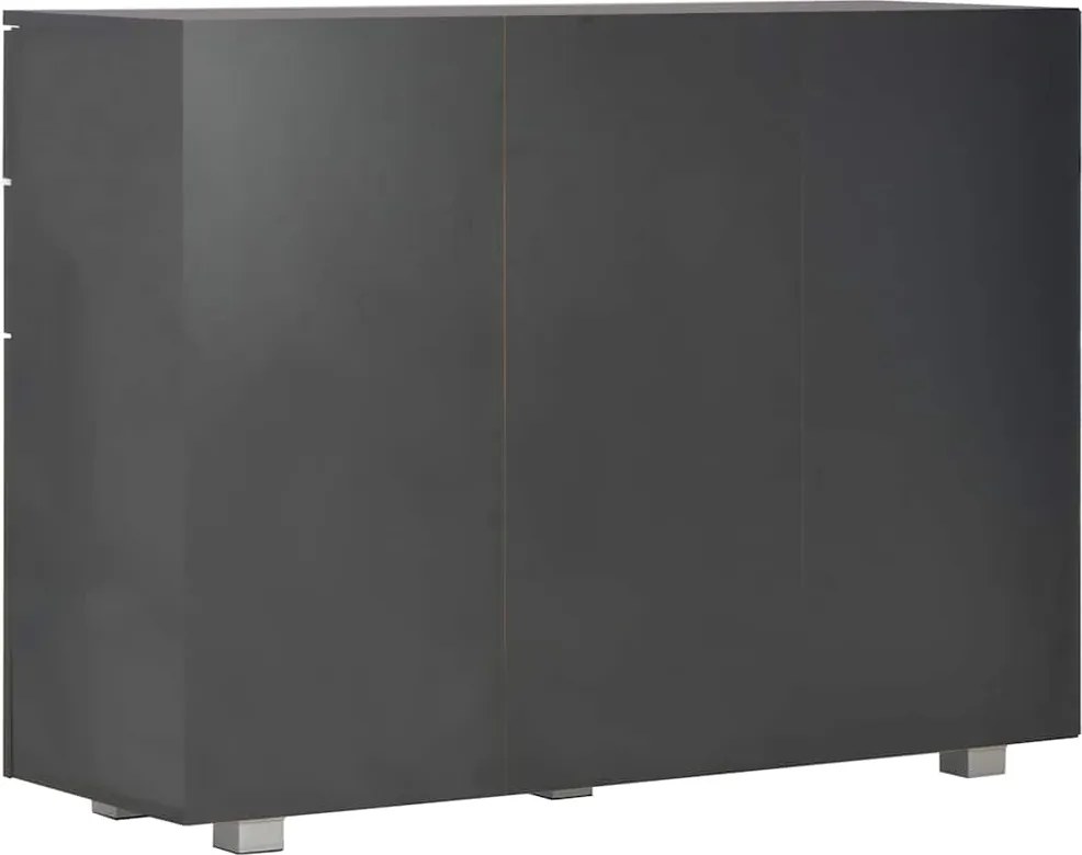 Příborník černý s vysokým leskem 107x35x80,5 cm 283719