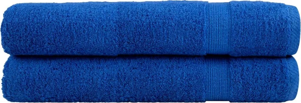 Prémiové ručníky SOLUND 2 ks modré 100x200 cm 600 g/m² 137197