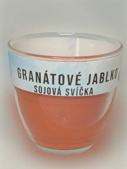 Fajnpocit sojová svíčka ve skle Granátové jablko