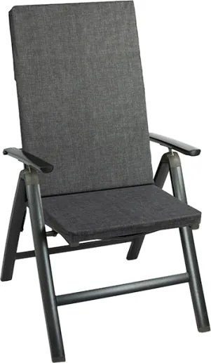 Bellatex Sedák na zahradní židli 47x115 cm Grafitová